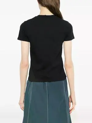 AGNES B. Logo-embroidered Round Neck T-shirt