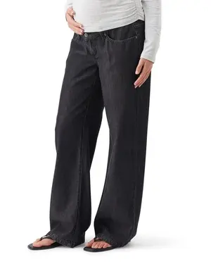 RIPE MATERNITY Billie Elastic Waist Wide Leg Jean