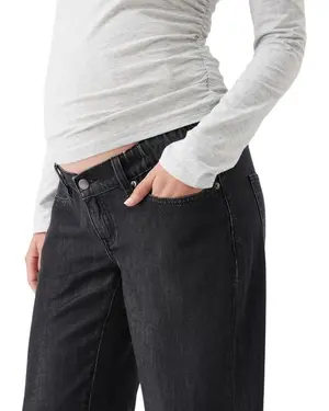 RIPE MATERNITY Billie Elastic Waist Wide Leg Jean