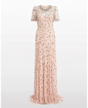 Jenny Packham Ambiance Beaded Maxi Gown - Sugar