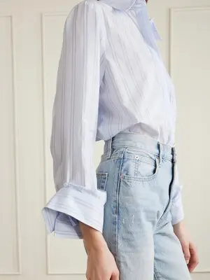 TWP Boyfriend Striped Cotton Shirt