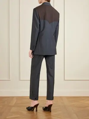 Versace Wool And Mohair-blend Blazer - Gray