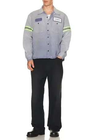 SAINT MXXXXXX Cotton Shirt Line In Blue