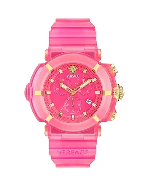Versace Real Active Chronograph, 45mm Pink