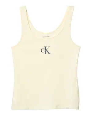 Calvin Klein Cotton Blend Stretch Lounge Tank - Pear