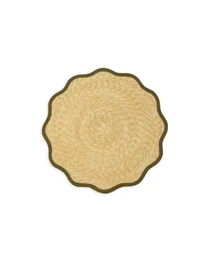 La DoubleJ Straw Cloud Placemats, Set Of 2 16 - Solid Olive