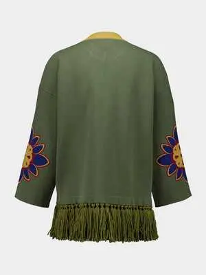 PAULA Jacquard Sweater With Fringes