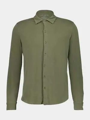 Majestic Filatures Army Herman Long-sleeved Shirt - Green