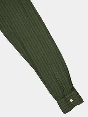 Boglioli Striped Linen Shirt - Green