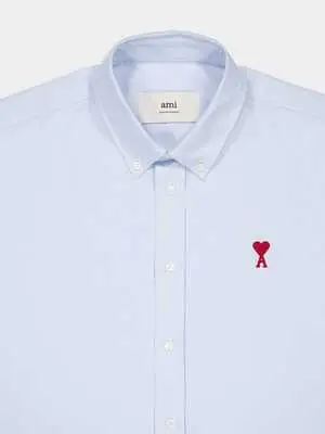 AMI Paris De Coeur Button-down Shirt - Blue