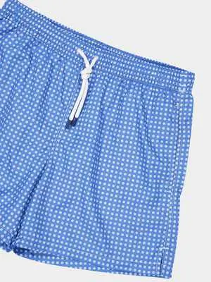 Fedeli Madeira Dotted Swim Trunks - Blue