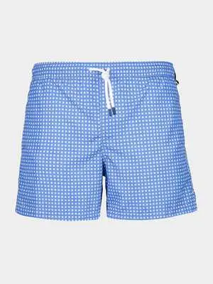 Fedeli Madeira Dotted Swim Trunks - Blue