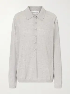 THE FRANKIE SHOP Tala Wool-blend Polo Sweater