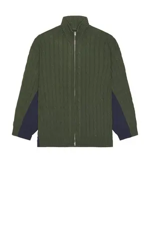 Balenciaga Hybrid Cable Knit Jacket