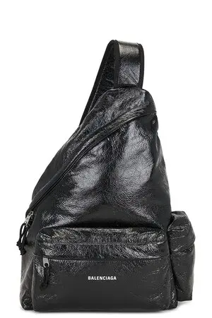 Balenciaga Explorer Sling Backpack - Black