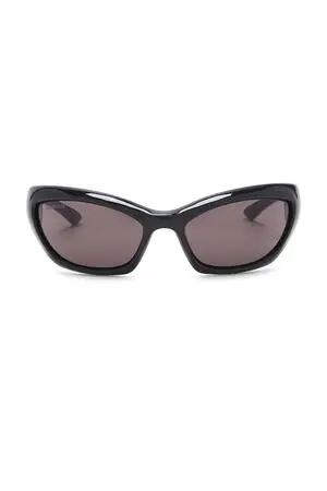 Balenciaga Racer Geometrical Sunglasses - Black