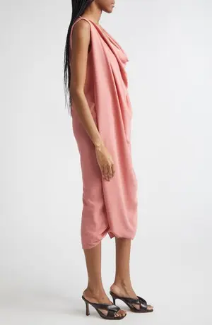 Michael Kors Cowl Virgin Wool Crepe Midi Dress