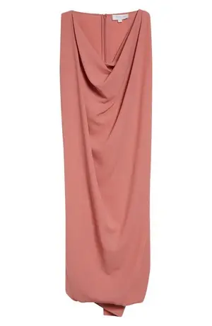Michael Kors Cowl Virgin Wool Crepe Midi Dress