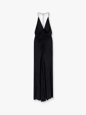SELF-PORTRAIT Gathered Jersey Long Dress