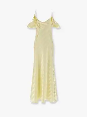 SELF-PORTRAIT Striped Satin Long Dress