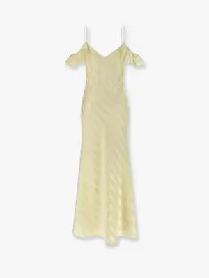 SELF-PORTRAIT Striped Satin Long Dress