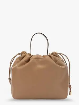 Chloé Icons Leather Bucket Bag - Beige