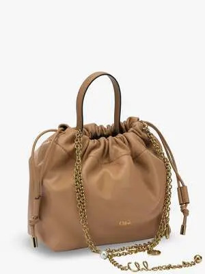 Chloé Icons Leather Bucket Bag - Beige