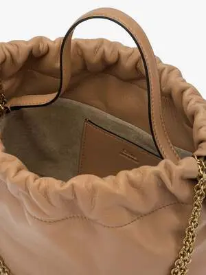 Chloé Icons Leather Bucket Bag - Beige