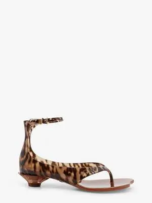 Chloé Jelly Tpu Sandals With Animal Print - Brown
