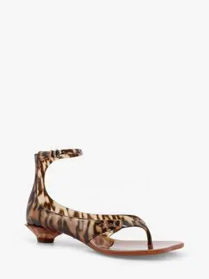 Chloé Jelly Tpu Sandals With Animal Print - Brown
