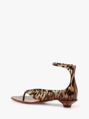 Chloé Jelly Tpu Sandals With Animal Print - Brown