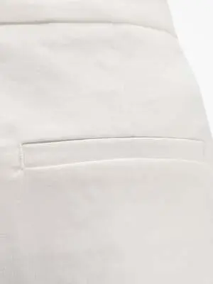 Pinko Jacopone Linen And Viscose Wide Leg Trousers - White