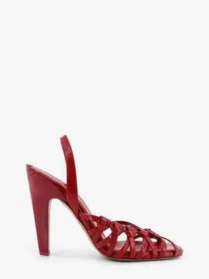 Chloé Estra Leather Slingbacks - Red