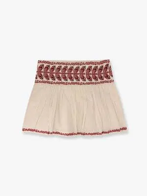MARANT ETOILE Picadilia Cotton Skirt - Beige