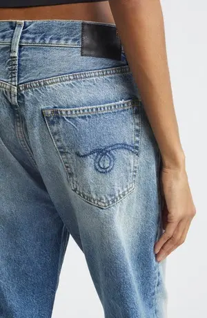 R13 Cuffed X-boyfriend Jeans - Jasper