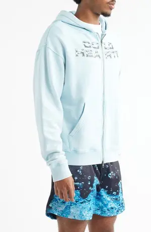 OVERTIME Cold Hearts Badge Zip Hoodie
