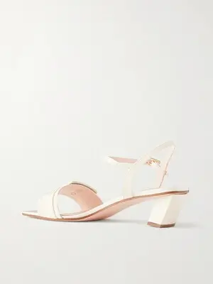 ROGER VIVIER 45 Buckled Leather Sandals - Neutrals
