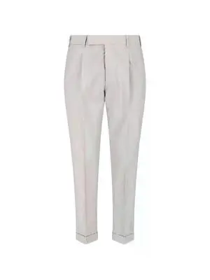 PT TORINO Tailored Pleated Trousers - Grey