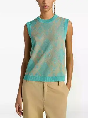 Momoni Jacquard Crewneck Top