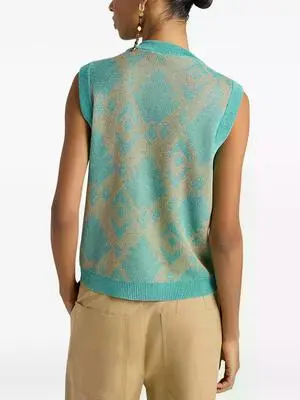 Momoni Jacquard Crewneck Top