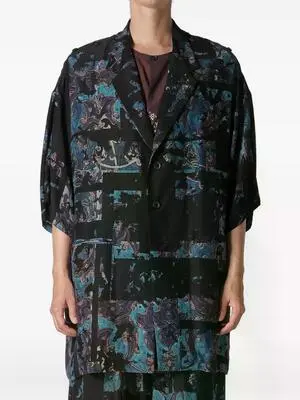 Yohji Yamamoto Patterned Silk Jacket