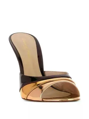 GIANVITO ROSSI Marea Leather Mules - Brown
