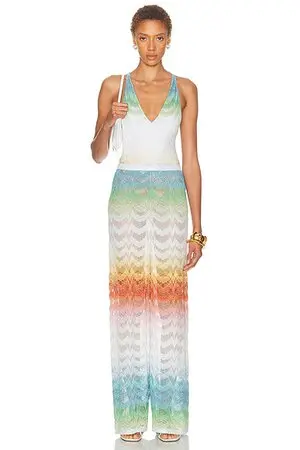 Missoni Metallic Knit One Piece Swimsuit - Multicolor