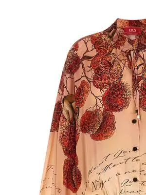 F.R.S FOR RESTLESS SLEEPERS Printed Long-sleeve Dress