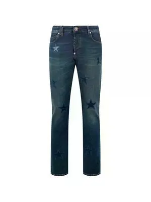 Philipp Plein Star-patch Straight Jeans