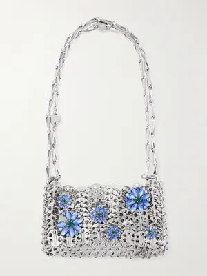Rabanne Embellished Chainmail Shoulder Bag - Blue