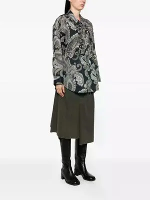 R13 Ruffled Paisley-print Shirt