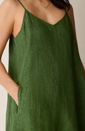 Eileen Fisher Organic Linen Lantern Shift Dress
