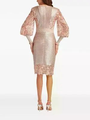Tadashi Shoji Lovell Lace Bishop Sleeve Dress - Pink