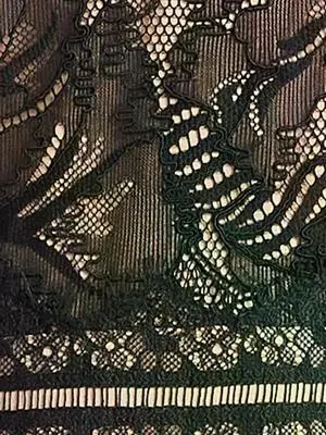 Tadashi Shoji Lace V-neck Tea Length Dress - Black